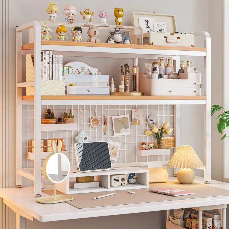 Bookshelf Desktop Multi-layer Desk Storage Shelf Student Computer Desk ...