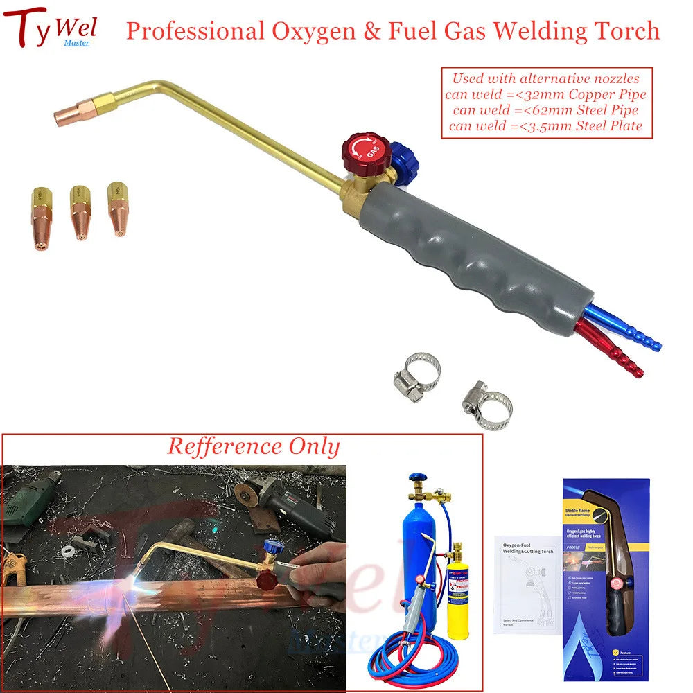 Professional Gas Welding Torch Oxygen Propane Propylene MAPP LPG Butan ...