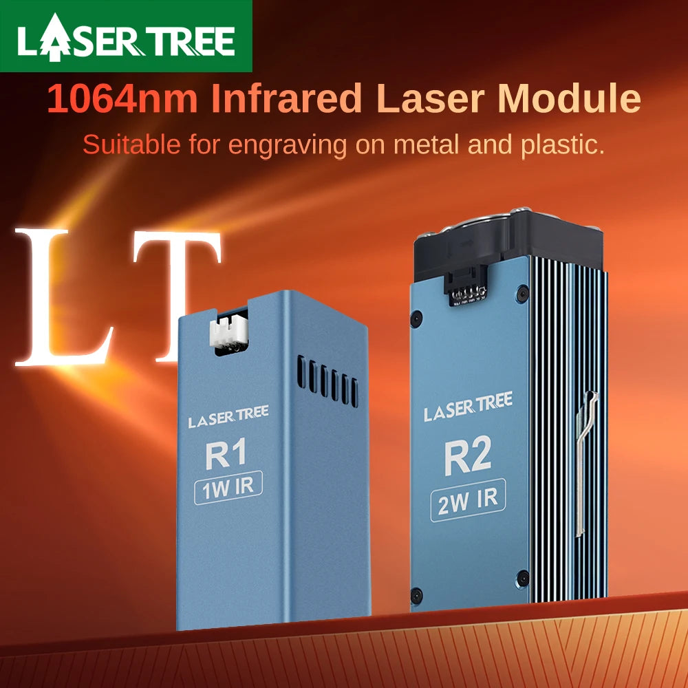 LASER TREE R2 2W 1064nm Infrared Laser Module For Engraving Plastic Me ...